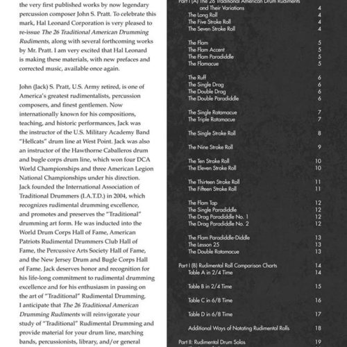 John S. Pratt : The 26 Traditional American Drumming Rudiments - Simuzik